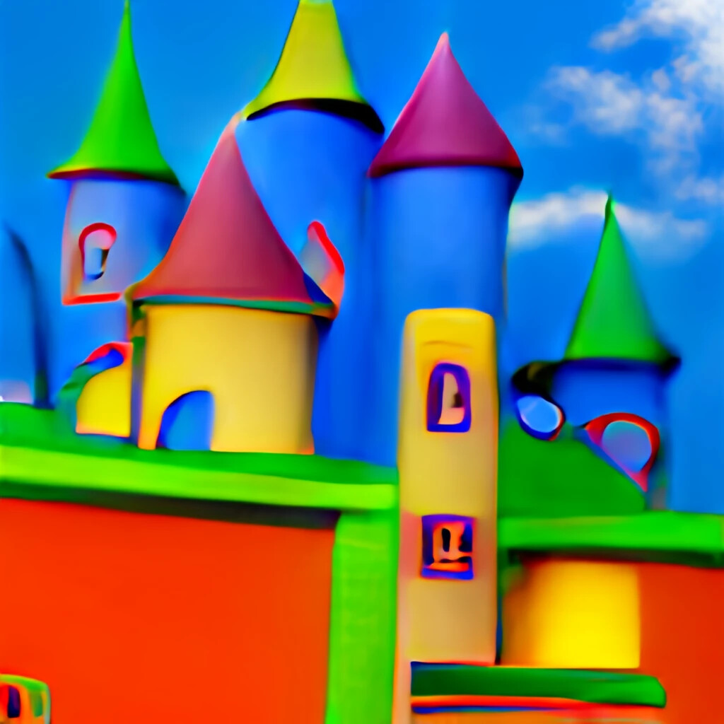 ArtStation - Cheerfully coloured castle in a Sonic the Hedgehog type ...