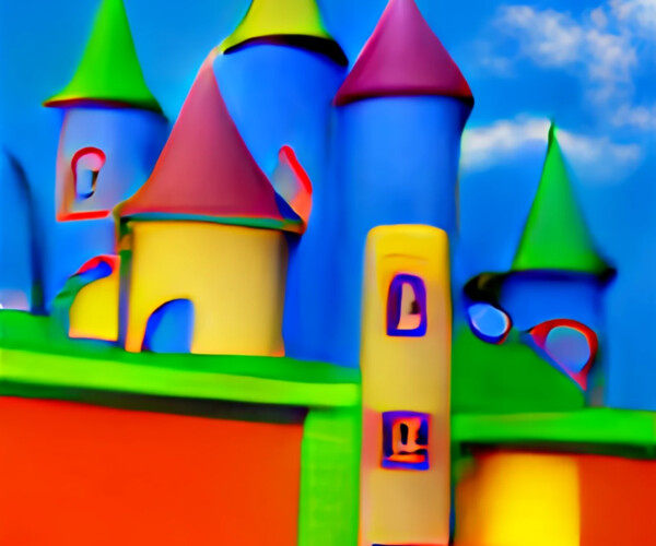 ArtStation - Cheerfully coloured castle in a Sonic the Hedgehog type ...