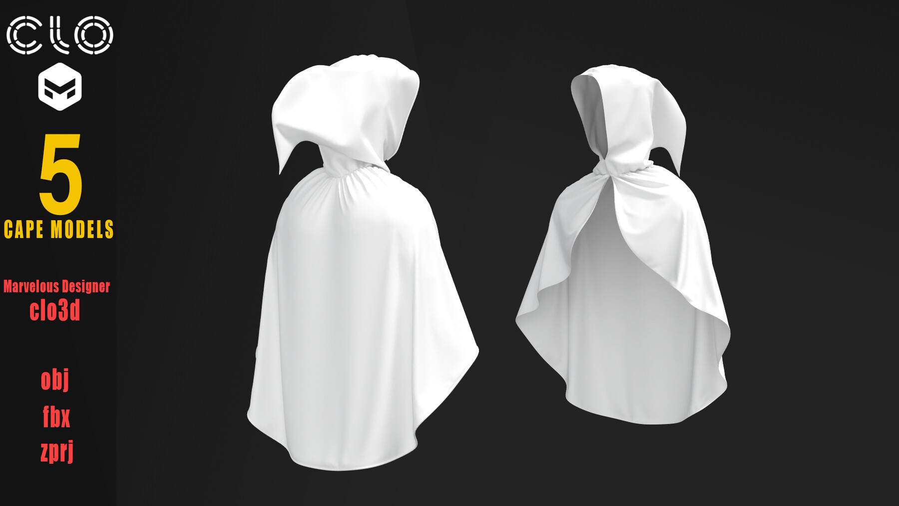 ArtStation - 9 CAPE MODELS/Marvelous Designer/CLO 3D | Game Assets