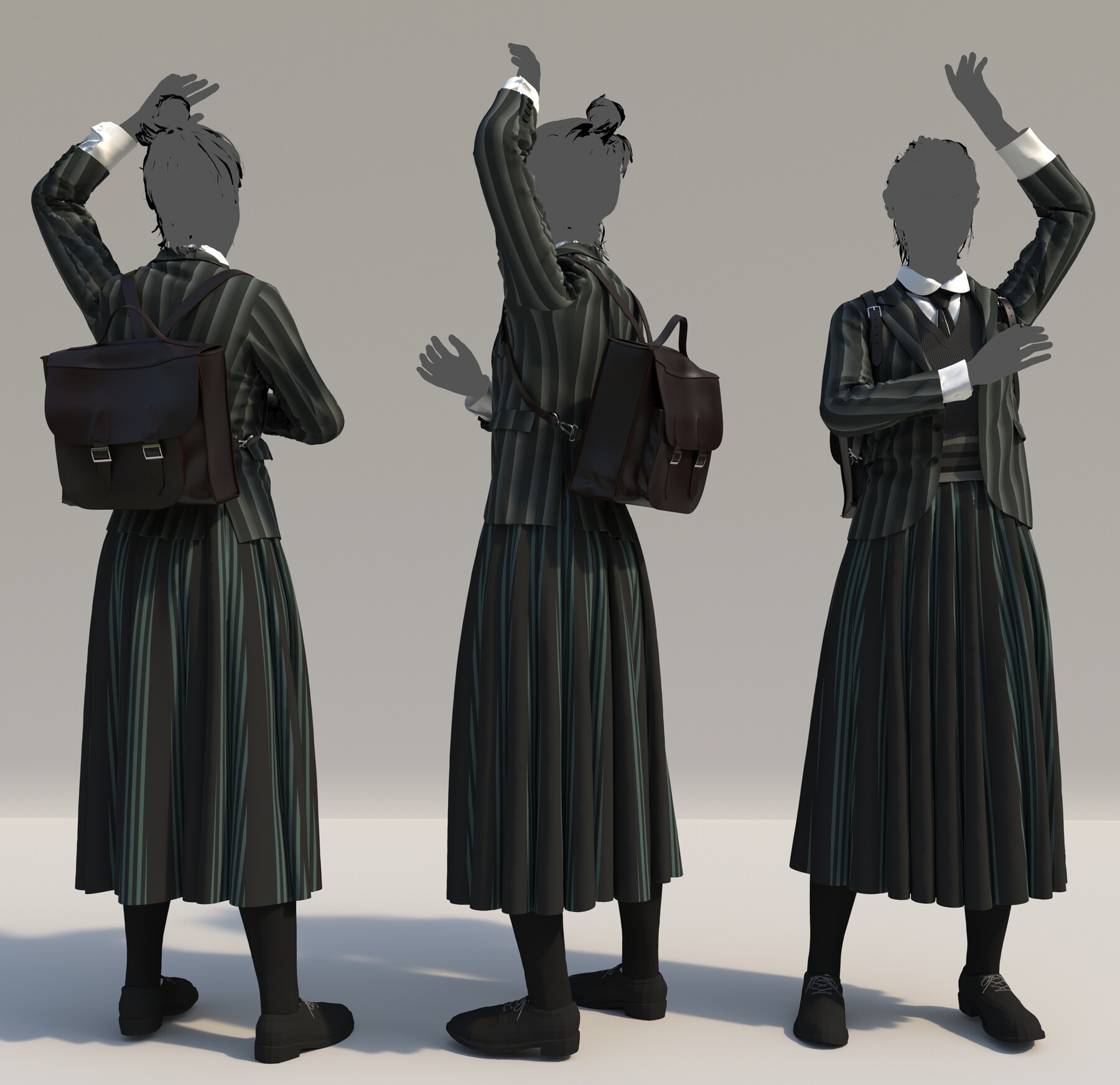 ArtStation - School Uniform | Game Assets