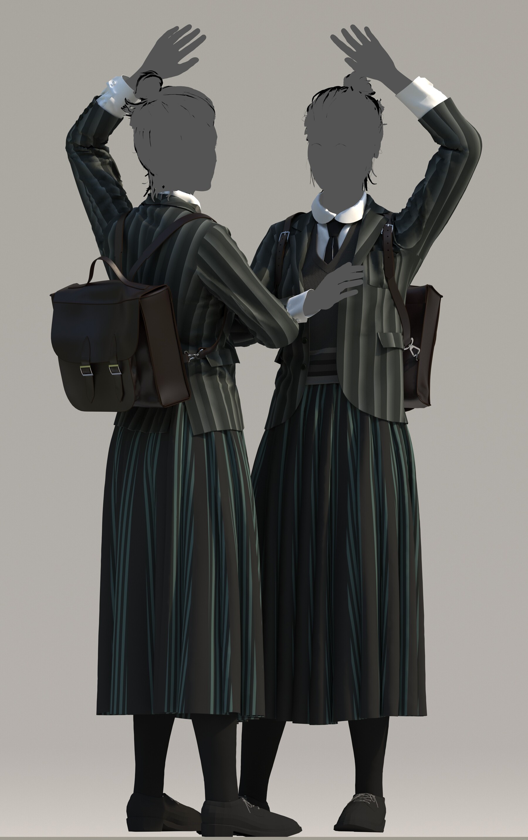 ArtStation - School Uniform | Game Assets