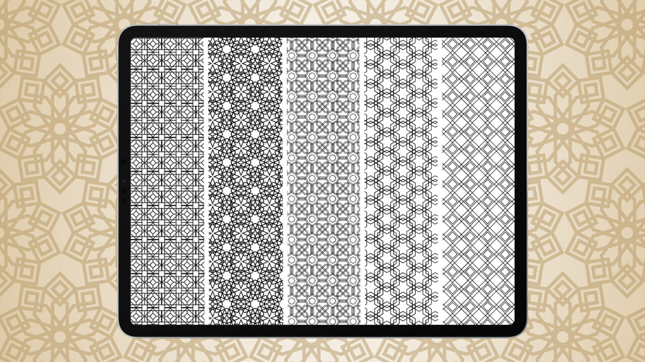 ArtStation - Seamless Geometric Pattern Brush Set For Procreate | Brushes