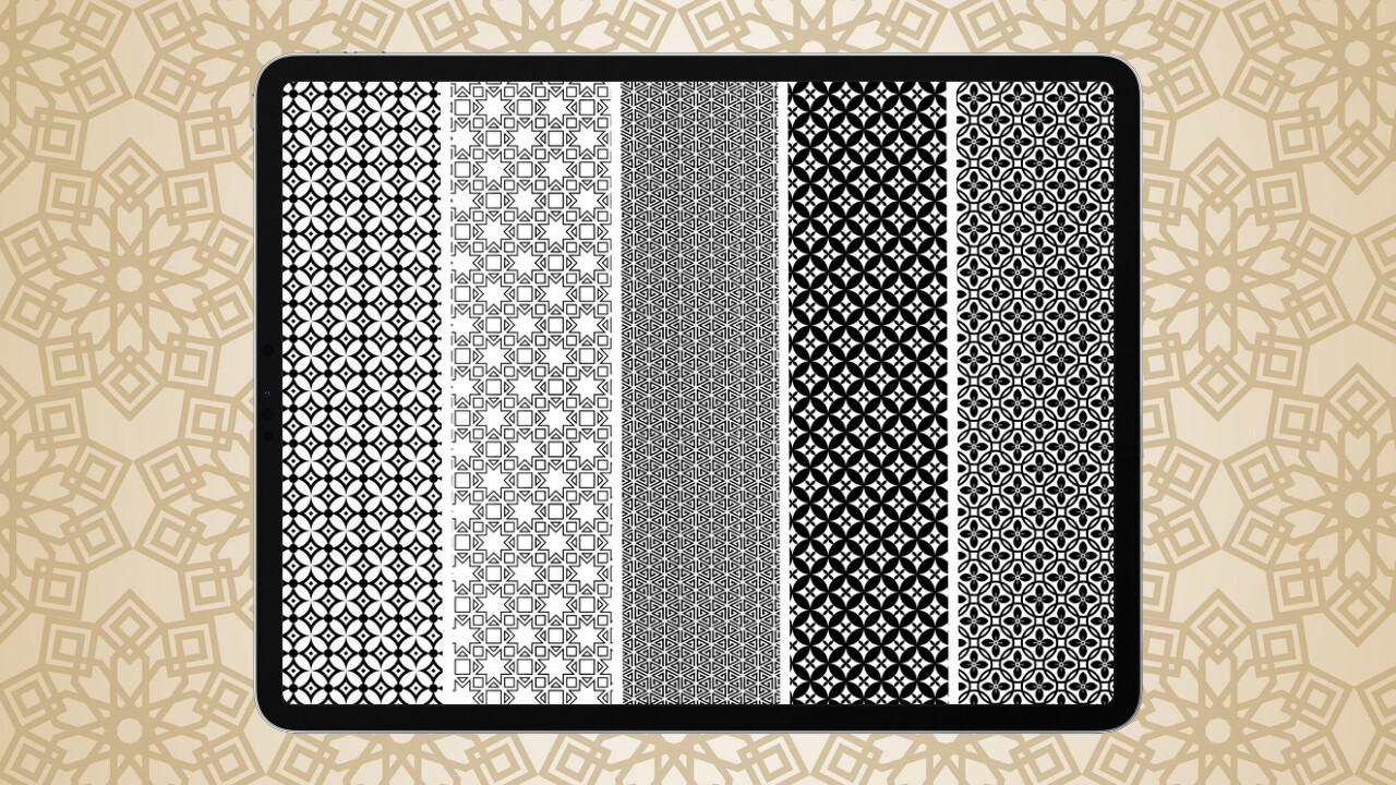 ArtStation - Seamless Geometric Pattern Brush Set For Procreate | Brushes