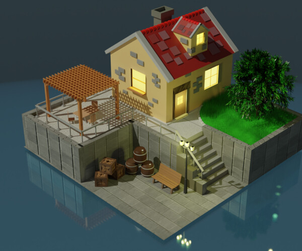 ArtStation - Low Poly - house | Resources