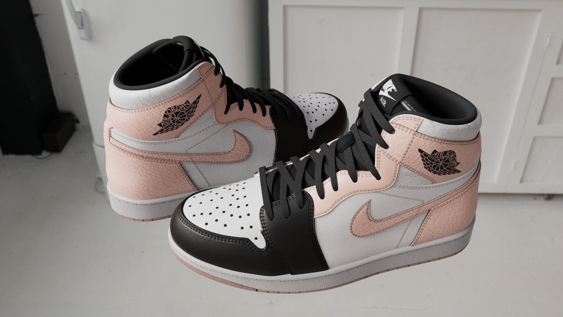 ArtStation - AirJordan 1 Retro HighOG Color Pink Girl Low-poly 3D model ...