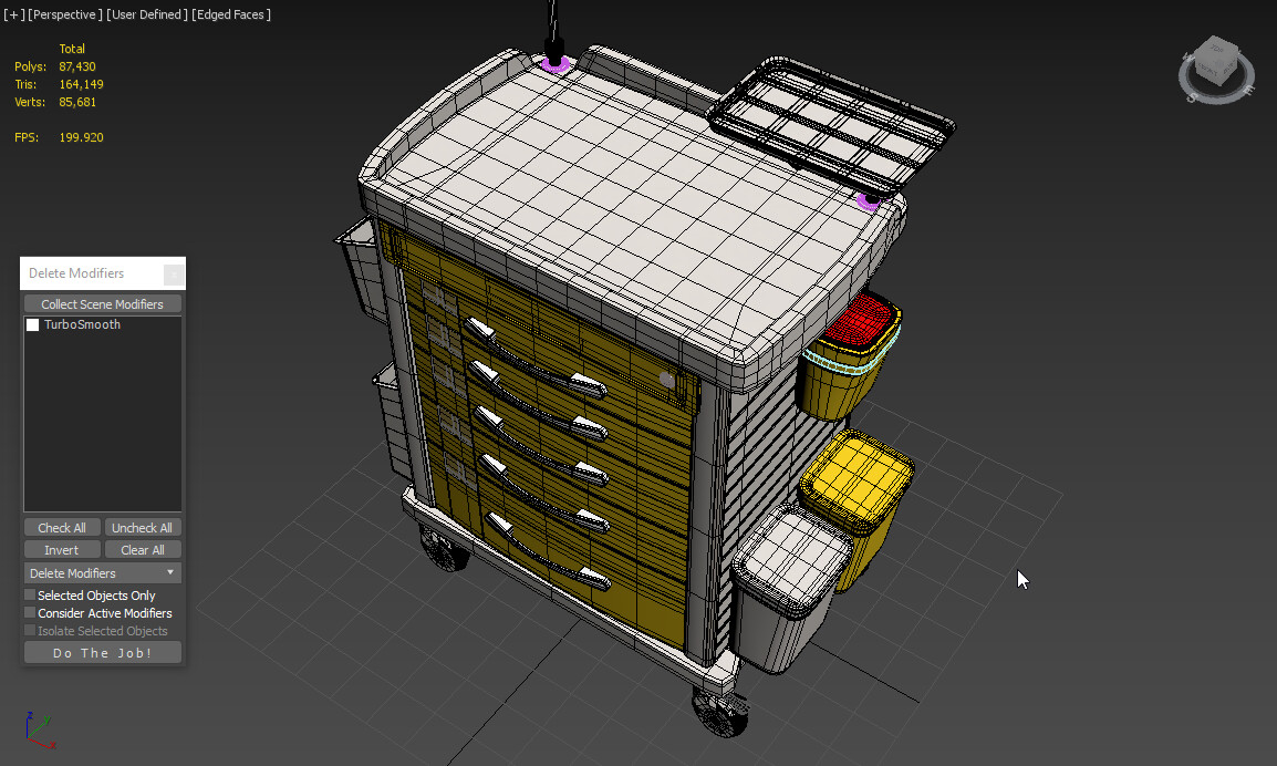 ArtStation - MS3C-550, Lite Mobile Crash Cart 3D Model | Resources