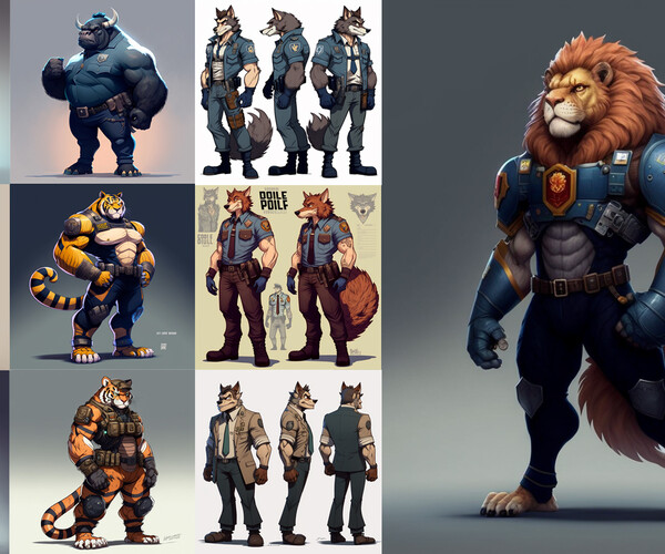 ArtStation - 200 Animal Concept Reference Pack Vol.01 | Artworks