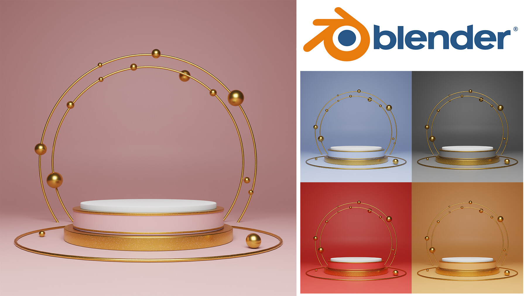 ArtStation - 3d rendering of pastel color backdrop blender 3.x | Resources