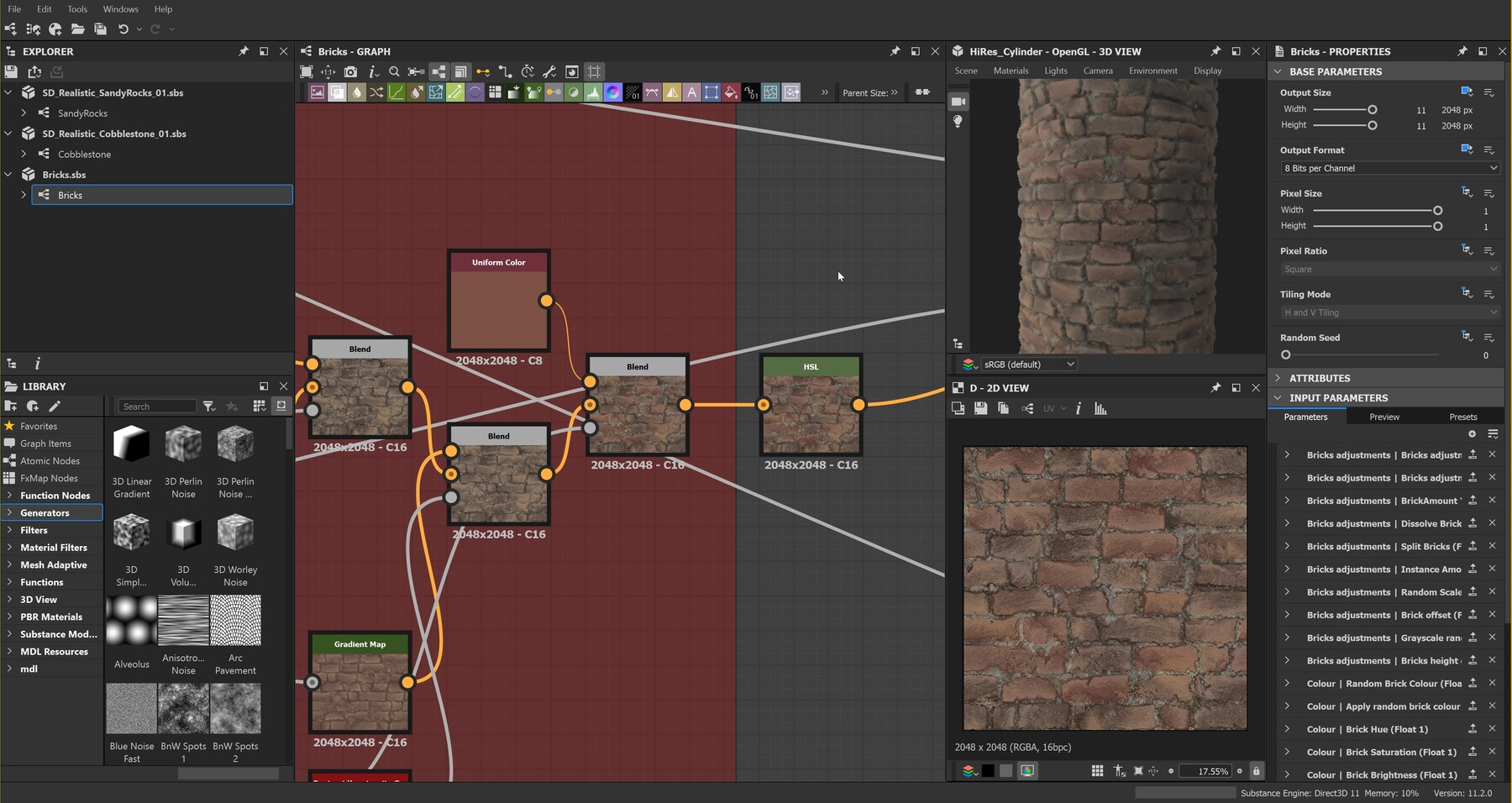 ArtStation - Realistic Brick Material .SBS/.SBSAR&map files. | Game Assets