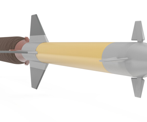 ArtStation - Pantsir S1 Two-Stage Missile 57E6E 3D Model | Resources