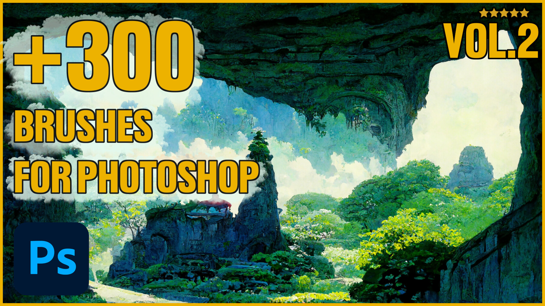 ArtStation - Brushes for photoshop - VOL.2 - [+300 brushes] | Brushes