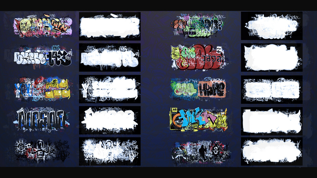 ArtStation - GRAFFITI DECALS Vol.1 | Game Assets