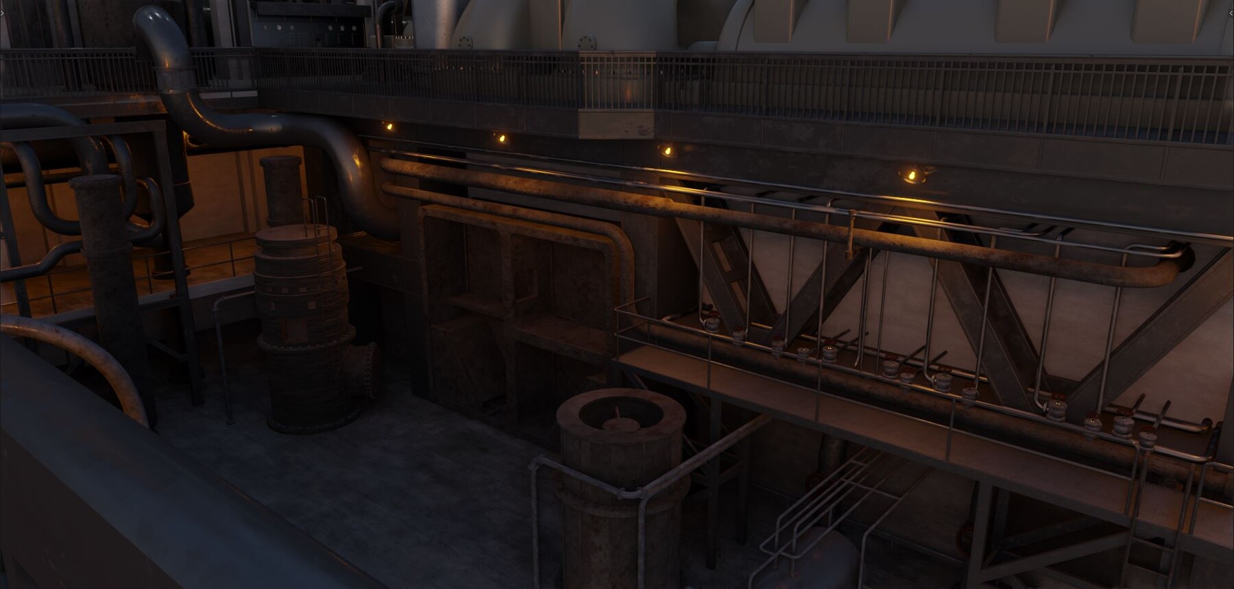 ArtStation - 1920s power plant turbine hall. | Game Assets