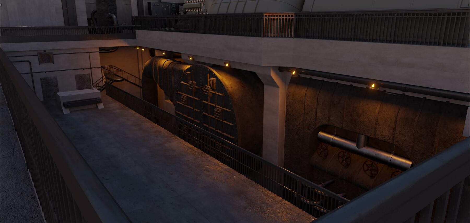 ArtStation - 1920s power plant turbine hall. | Game Assets