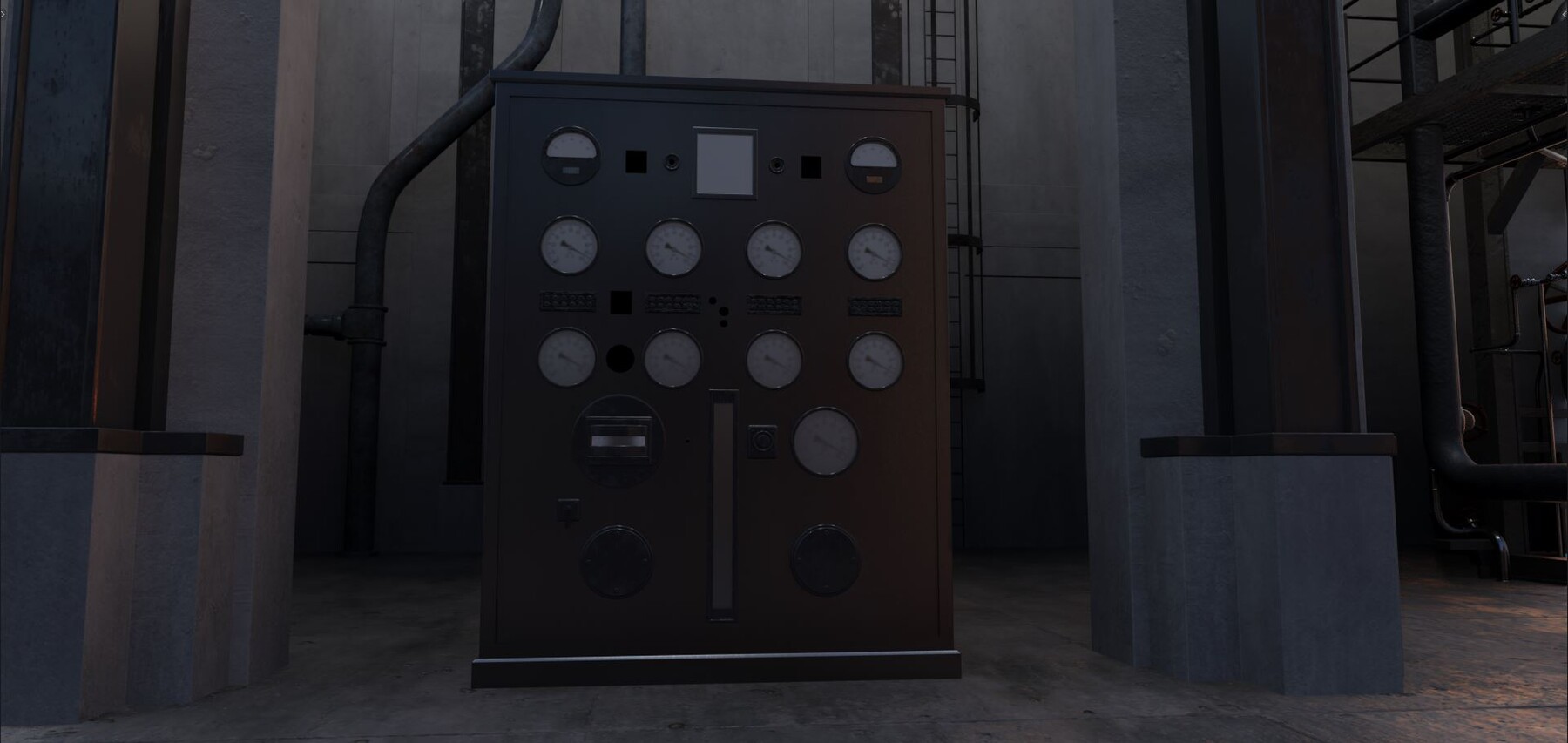 ArtStation - 1920s power plant turbine hall. | Game Assets