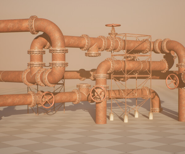 ArtStation - Modular Pipe Kit | Game Assets