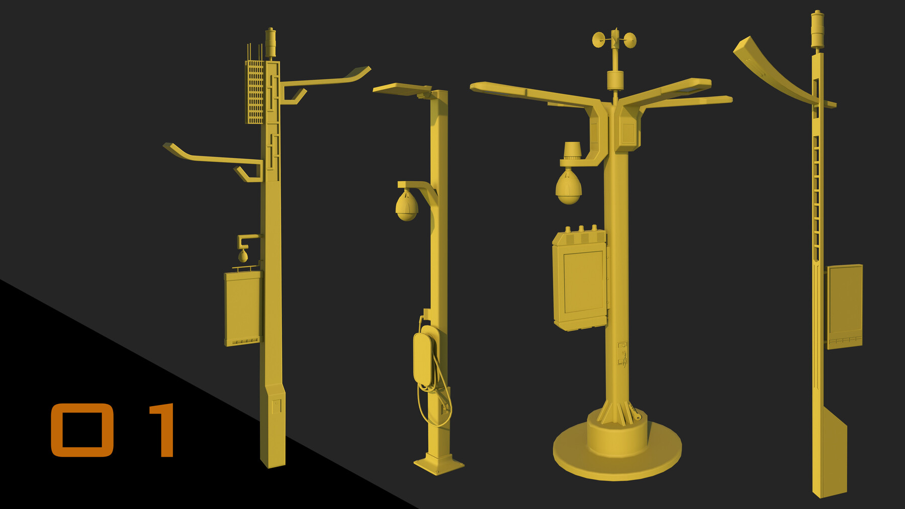ArtStation - Street Light Base Mesh (Game Ready) | Game Assets