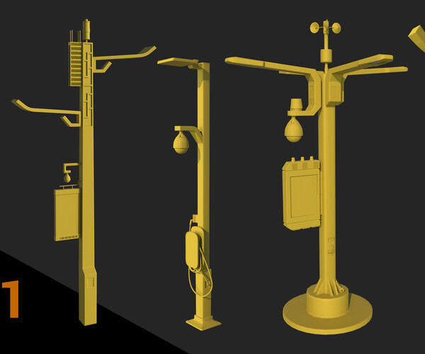 ArtStation - Street Light Base Mesh (Game Ready) | Game Assets