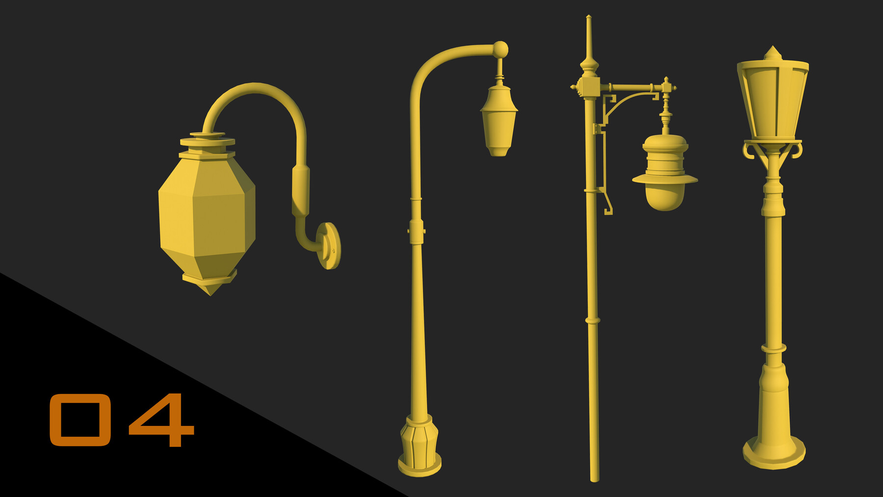 ArtStation - Street Light Base Mesh (Game Ready) | Game Assets