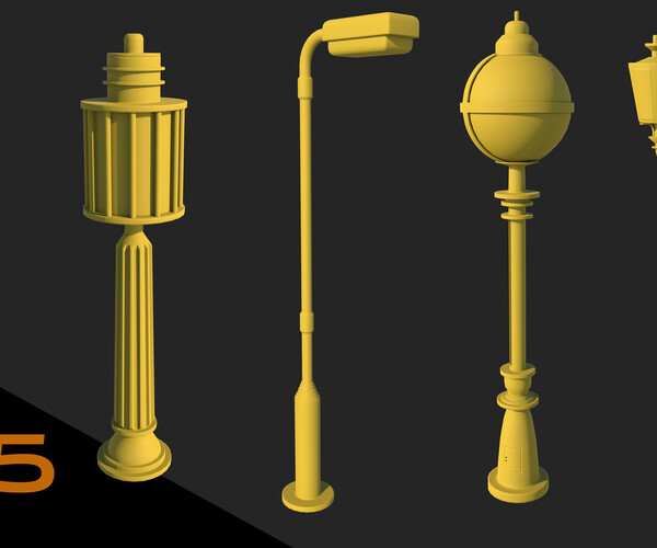 ArtStation - Street Light Base Mesh (Game Ready) | Game Assets