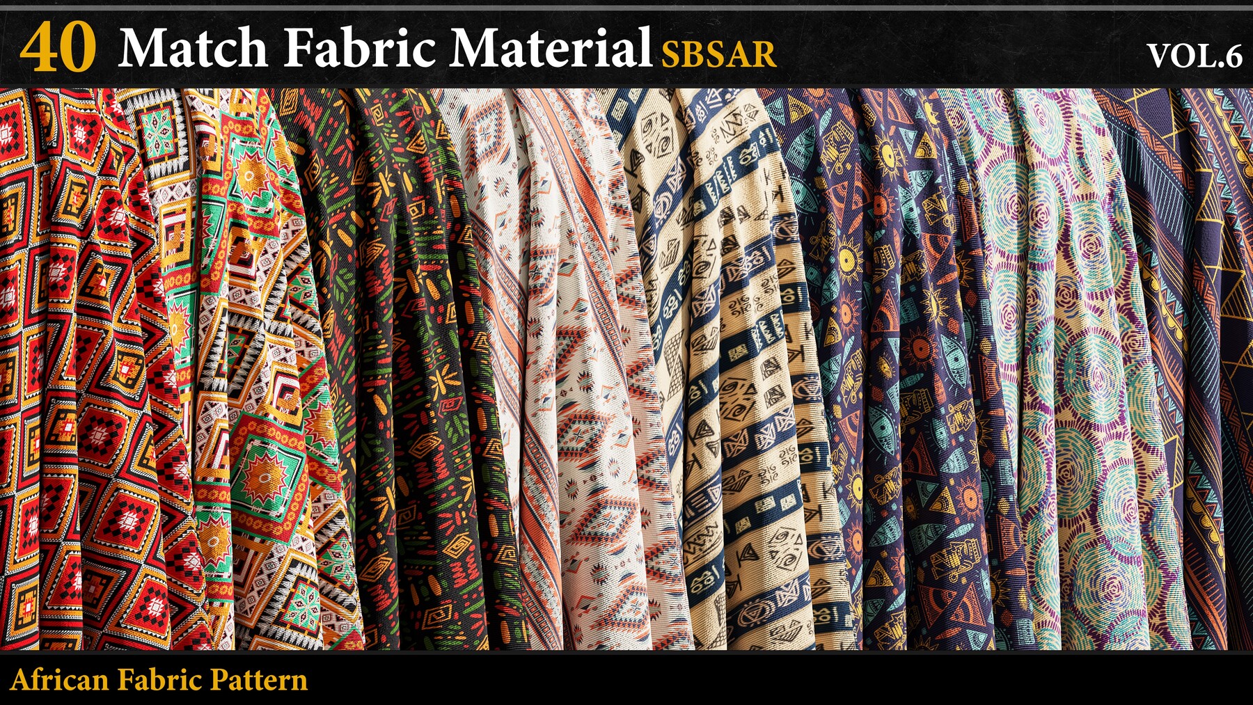 ArtStation - 40 Match Fabric Material With AFRICAN FABRIC Pattern-Sbsar ...
