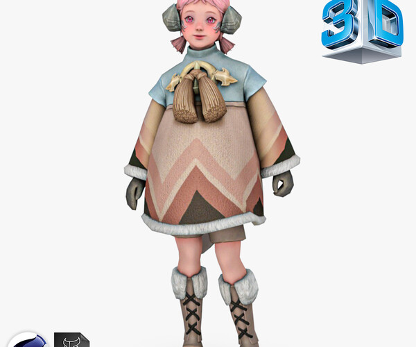 ArtStation - Anime Cute Drake Girl | Game Assets