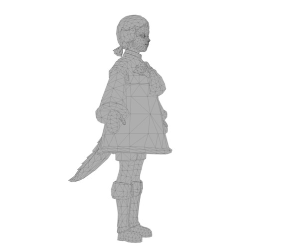 ArtStation - Anime Cute Drake Girl | Game Assets