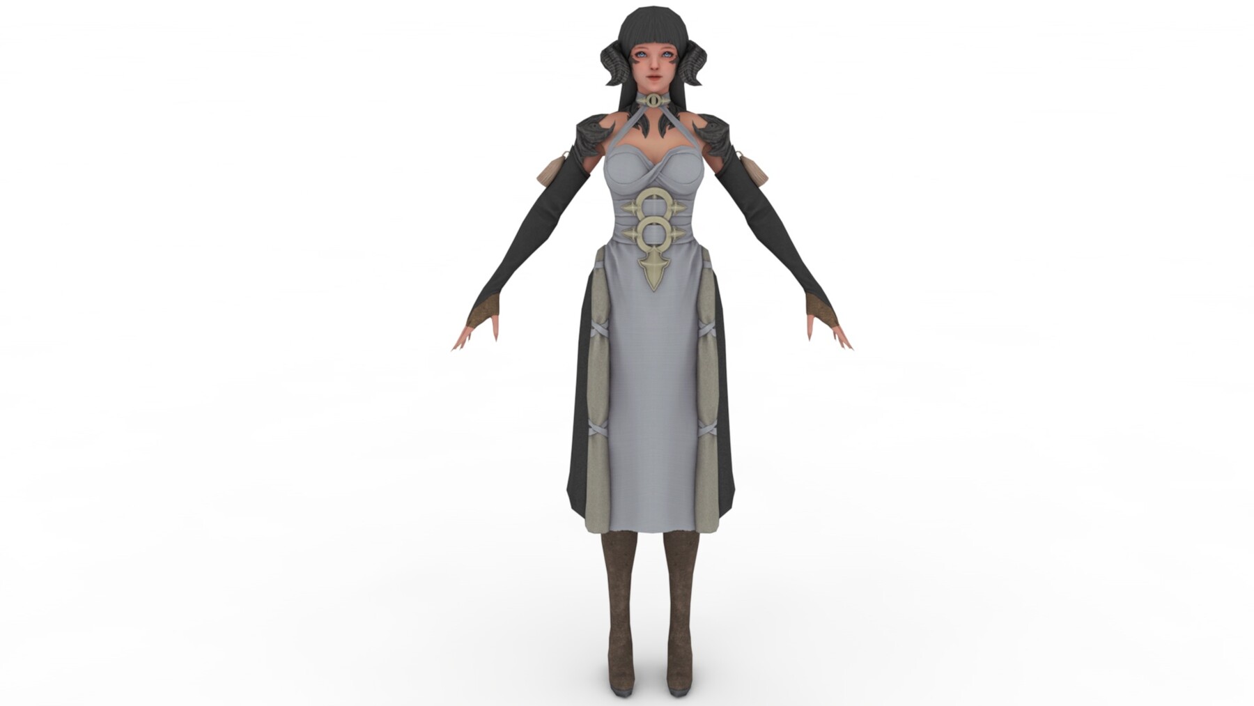 ArtStation - Elf Girl - Sorceress 3D model | Game Assets