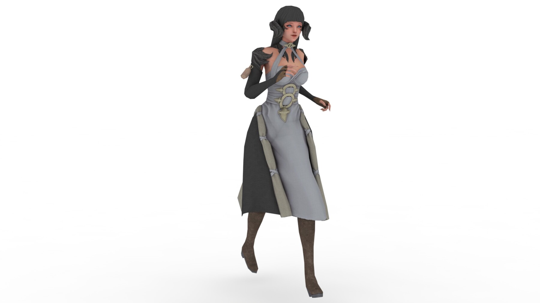 ArtStation - Elf Girl - Sorceress 3D model | Game Assets