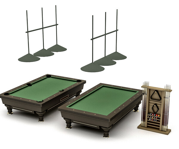 ArtStation - 3D billiard hall assets model | Resources