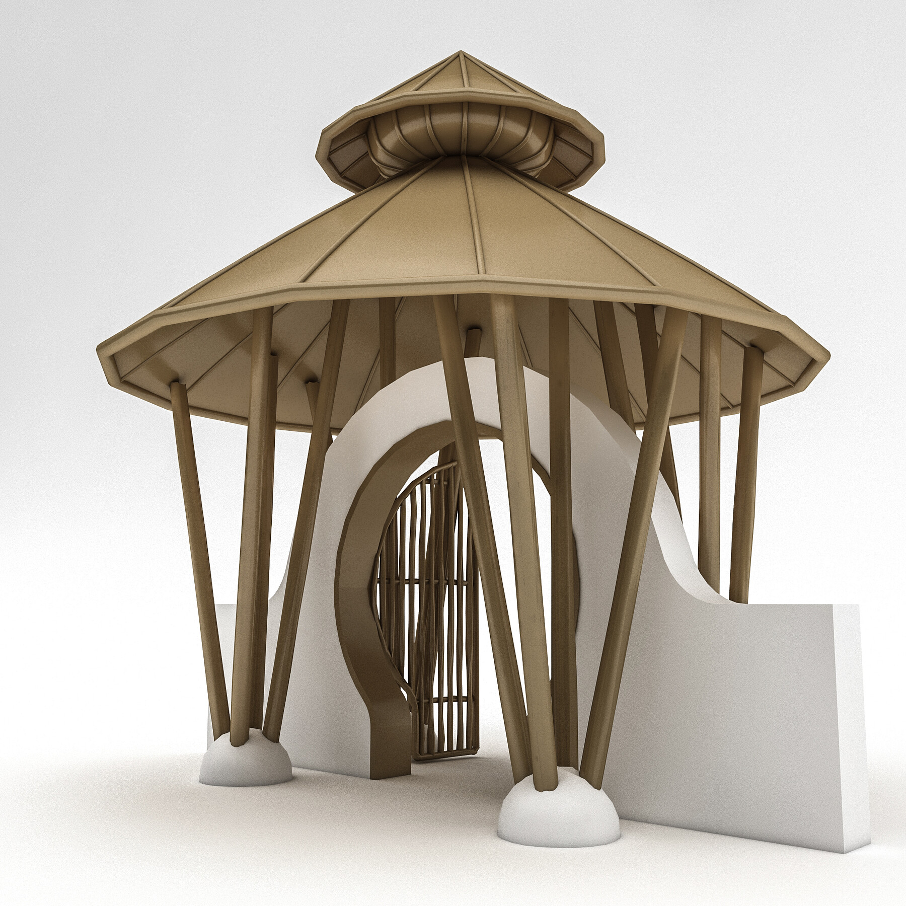 ArtStation - 3D model bohemian garden gate | Resources