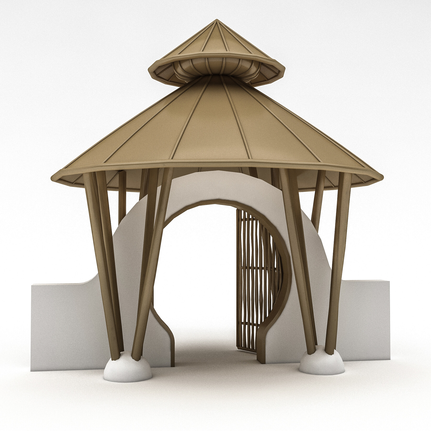 ArtStation - 3D model bohemian garden gate | Resources