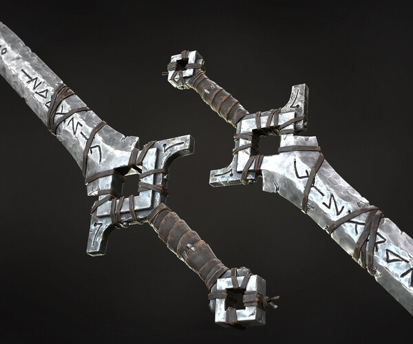ArtStation - Old rune sword / Weapon / Forged / Dagger / Knife ...