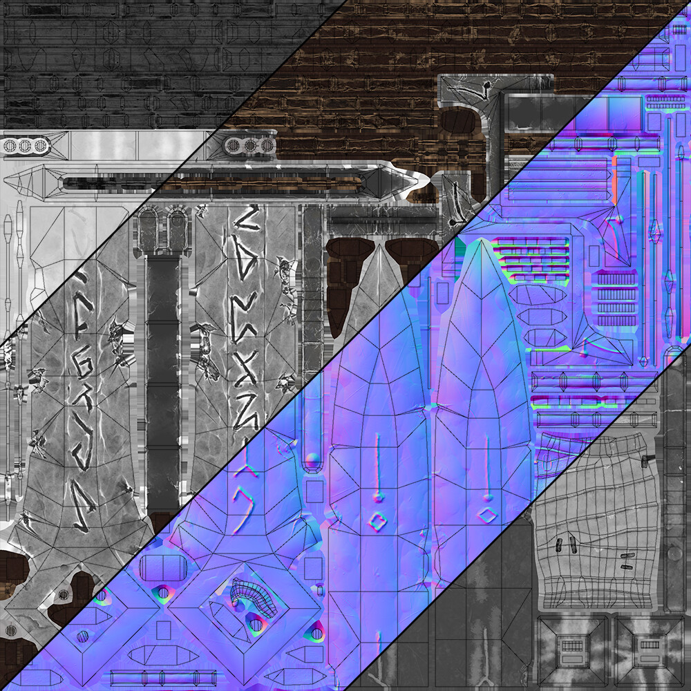 ArtStation - Old rune sword / Weapon / Forged / Dagger / Knife ...