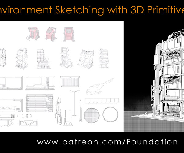 ArtStation - Foundation Art Group - Environment Sketching with 3D ...