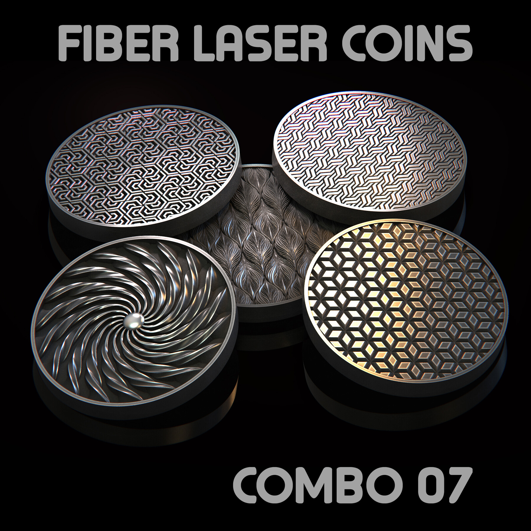 ArtStation - Fiber Laser Coins - Combo Set 06 | Resources