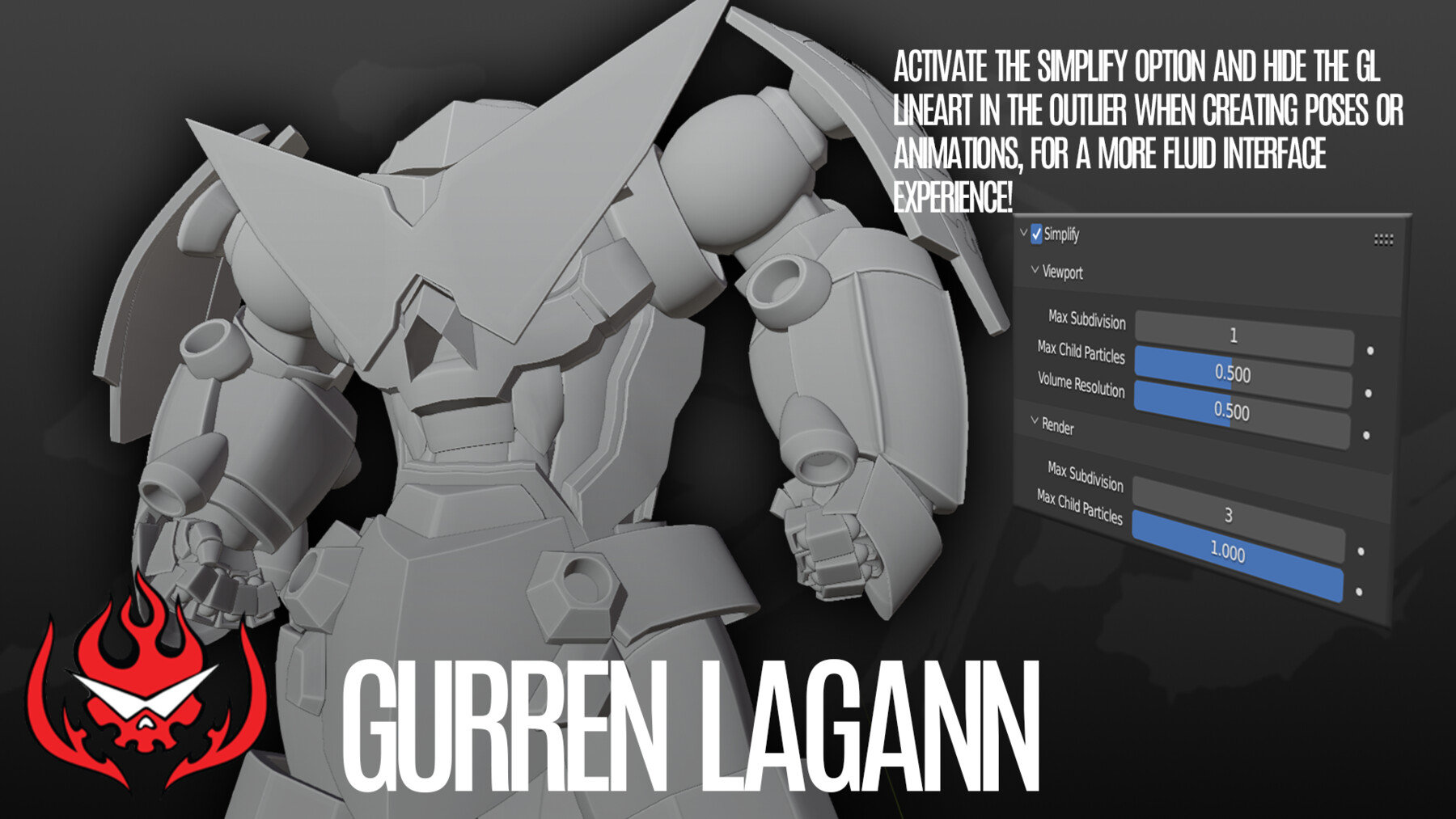 ArtStation - Gurren Lagann - Tengen Toppa Gurren Lagann - 3D Blender ...