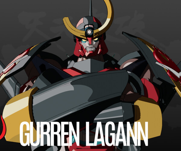 ArtStation - Gurren Lagann - Tengen Toppa Gurren Lagann - 3D Blender ...