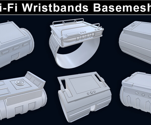 ArtStation - Sci-Fi Wristband Base Mesh | Game Assets