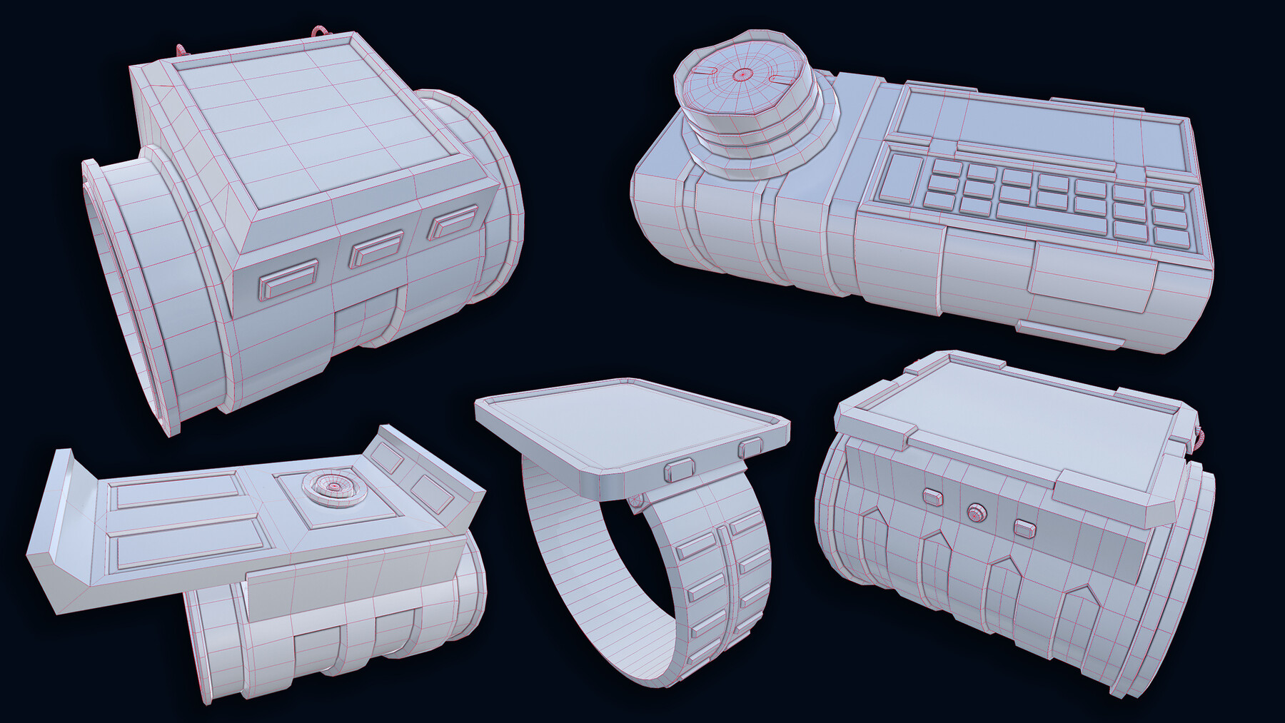 ArtStation - Sci-Fi Wristband Base Mesh | Game Assets