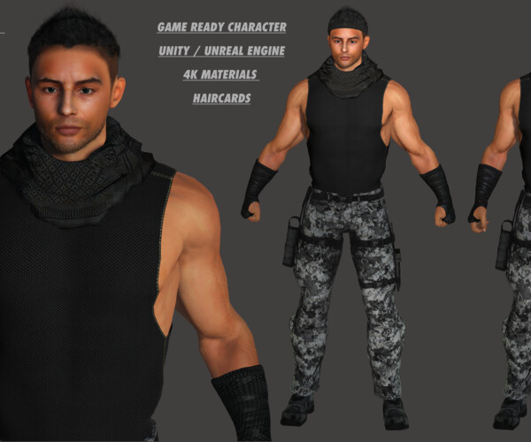 ArtStation - AAA 3D REALISTIC MALE ARMY CHARACTER 01 - HUMAN RIGGED ...