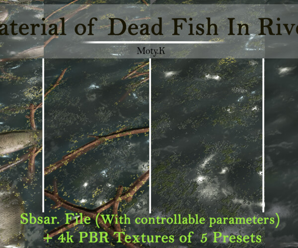 ArtStation - Material of Dead Fish in River | Game Assets