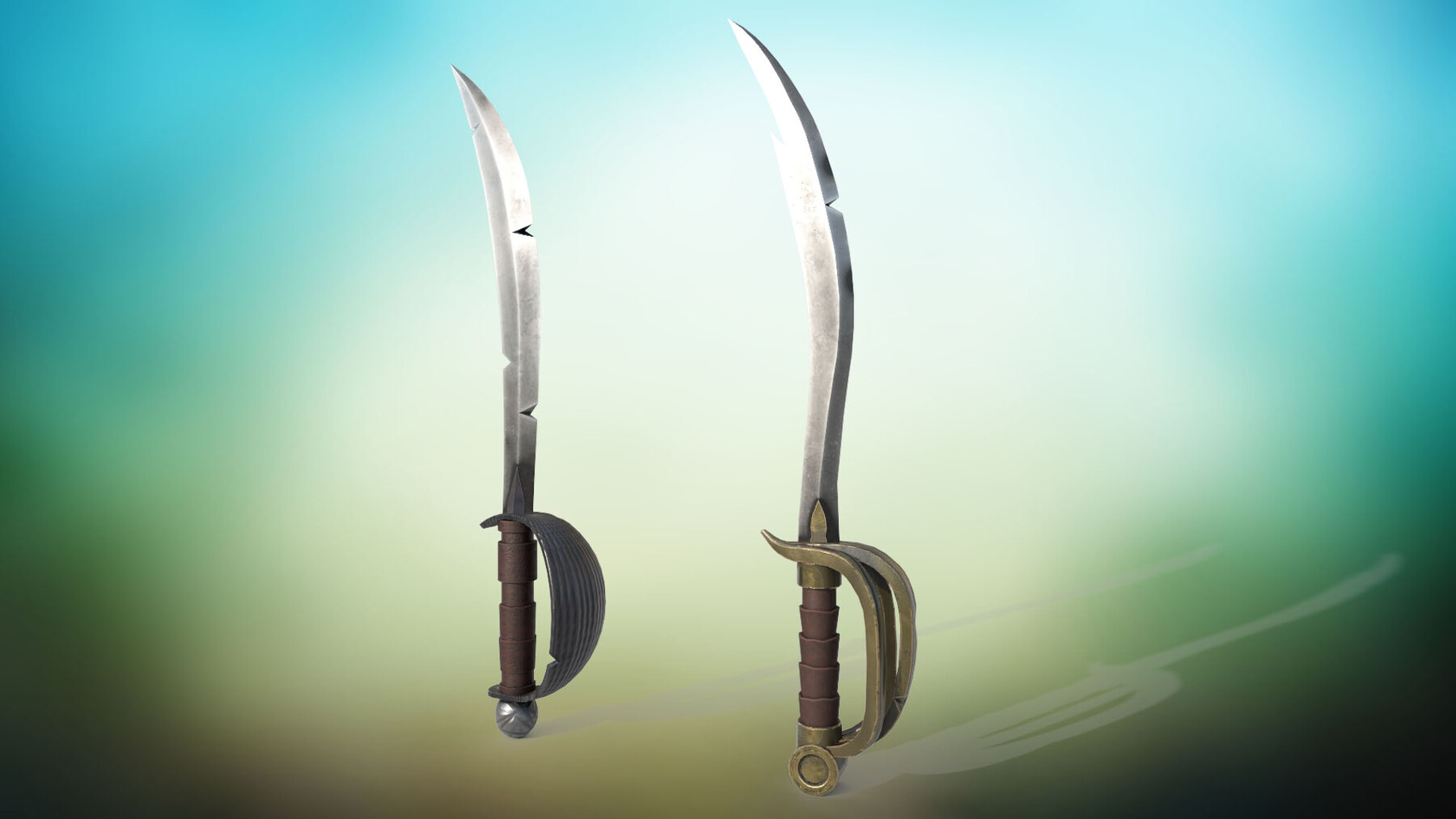 ArtStation - Stylized Cutlass Low-poly 3D model Low-poly 3D model ...