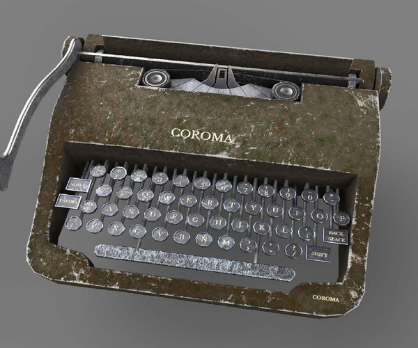 ArtStation - Vintage tabletop typewriter PBR low-poly game ready ...