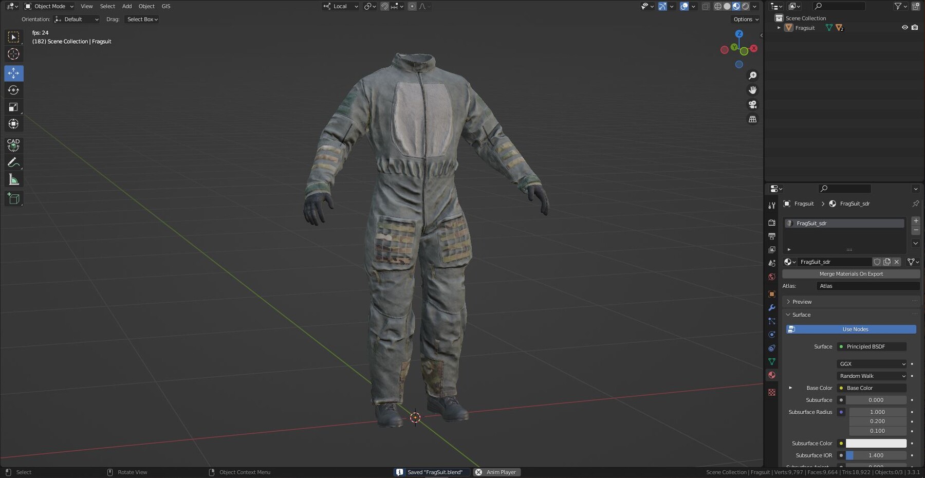 ArtStation - MILITARY Game Ready Fort Fortres Frag Suit Low-poly 3D ...