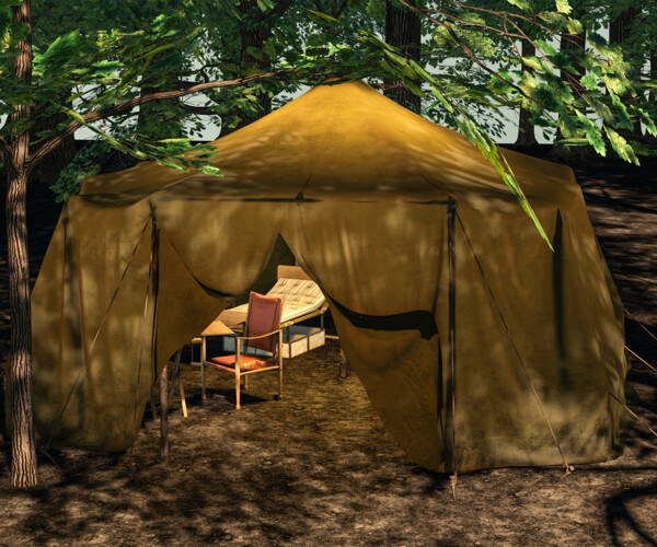 ArtStation - Traveler's Tent with props | Game Assets