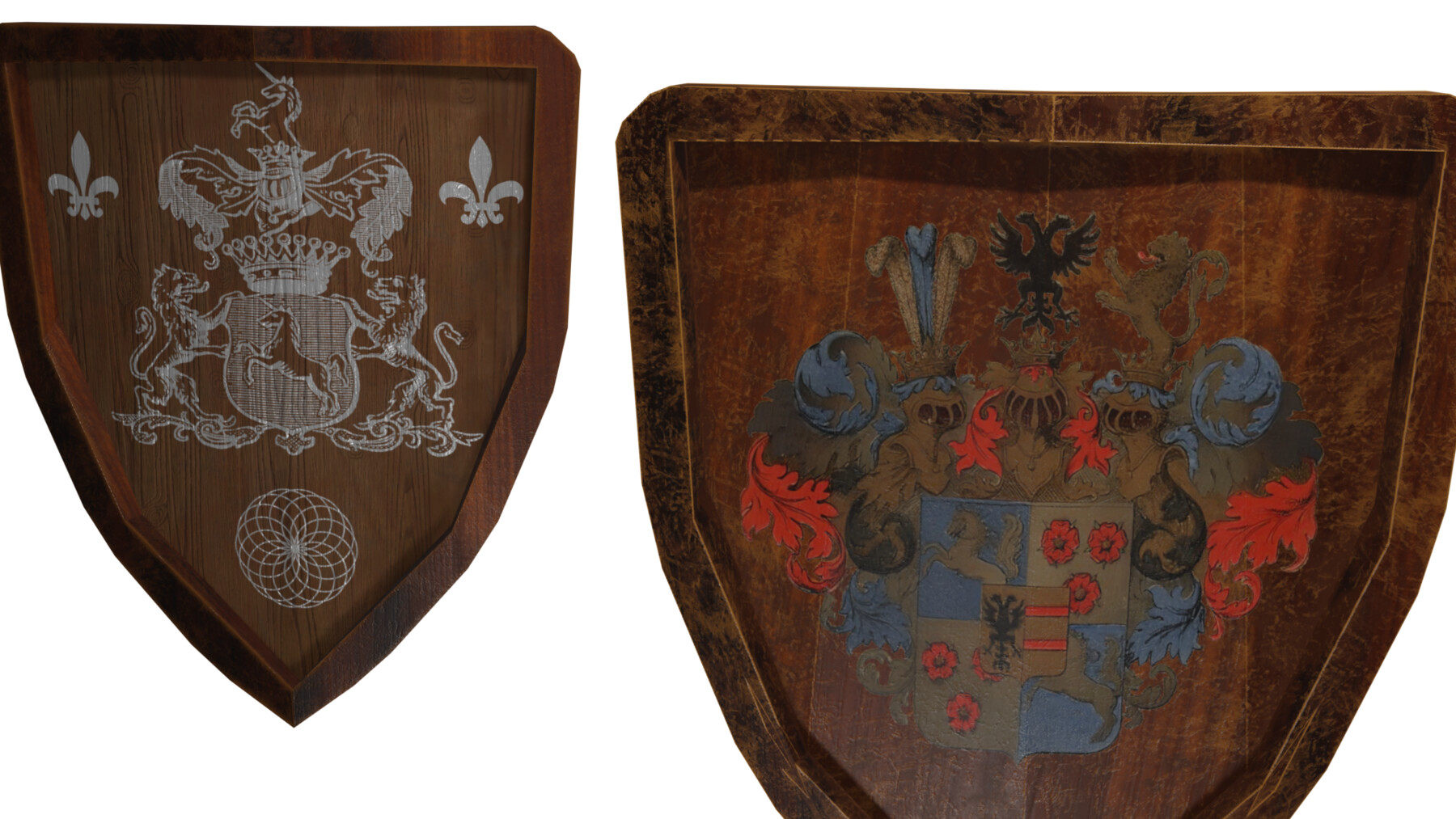 ArtStation - Shield Wooden Medieval Knight Adventurer Warrior | Game Assets