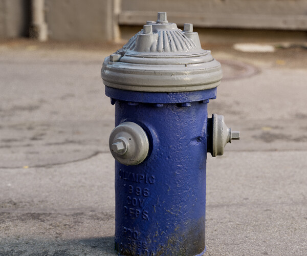ArtStation - 3D scan of the blue fire hydrant. | Resources