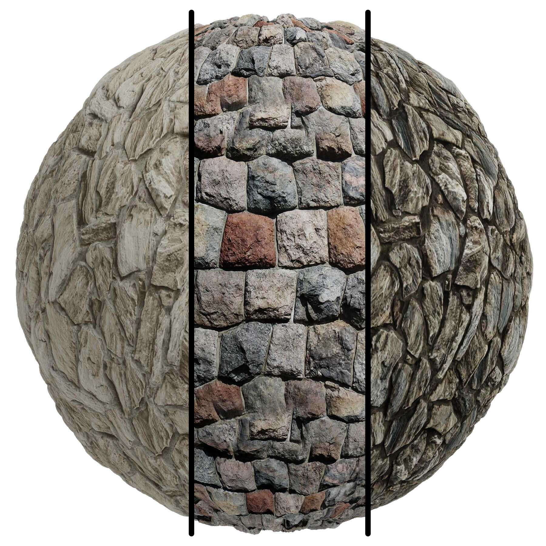 ArtStation - FB557 Faux Stone Panel Castle Wall Stone Flat Stones ...