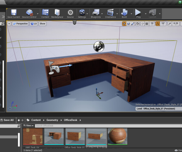 ArtStation - Office Desk Syle 1 | Game Assets
